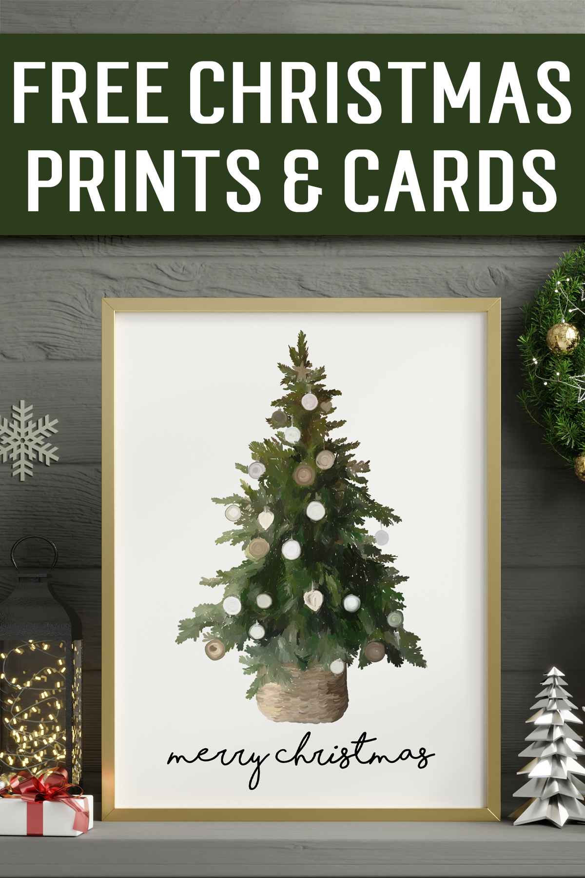 Merry Christmas Printable Set - Free Christmas Cards and Prints