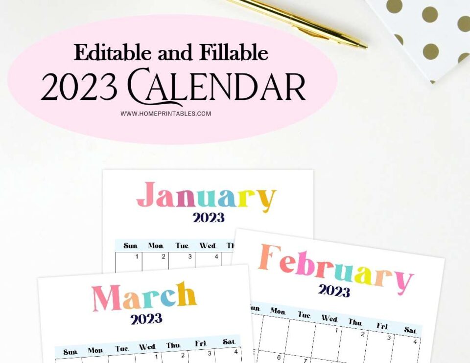Free 2023 Printable Calendars - Various Styles Included