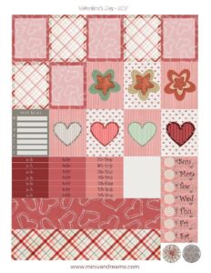 Valentines Day Stickers - Free Valentine Printables for your Planner