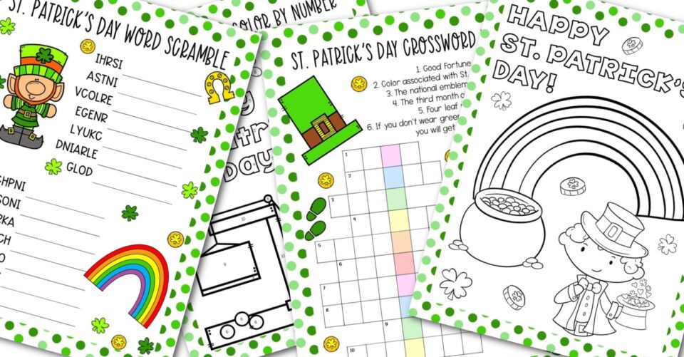 50 Fun St Patricks Day Free Printables