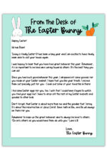 Free Easter Bunny Note Printable: Editable Letter Templates