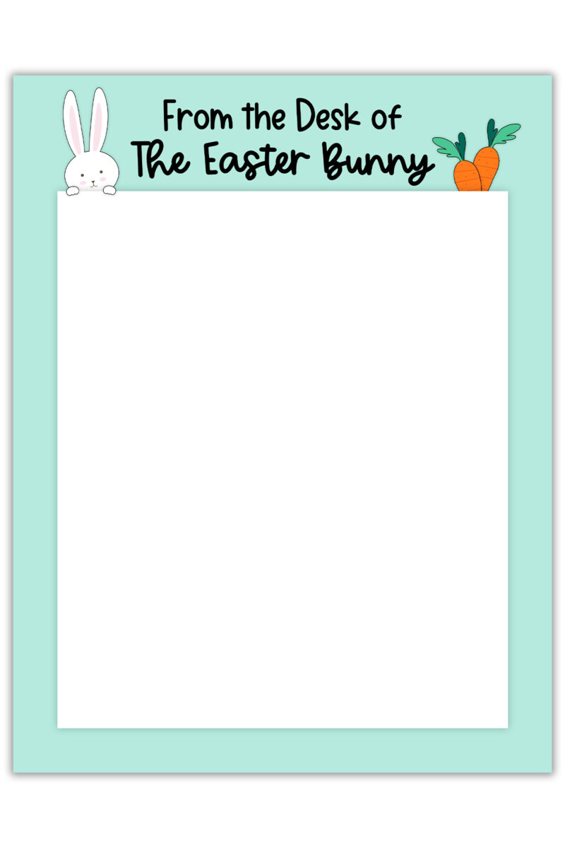 Free Easter Bunny Note Printable: Editable Letter Templates