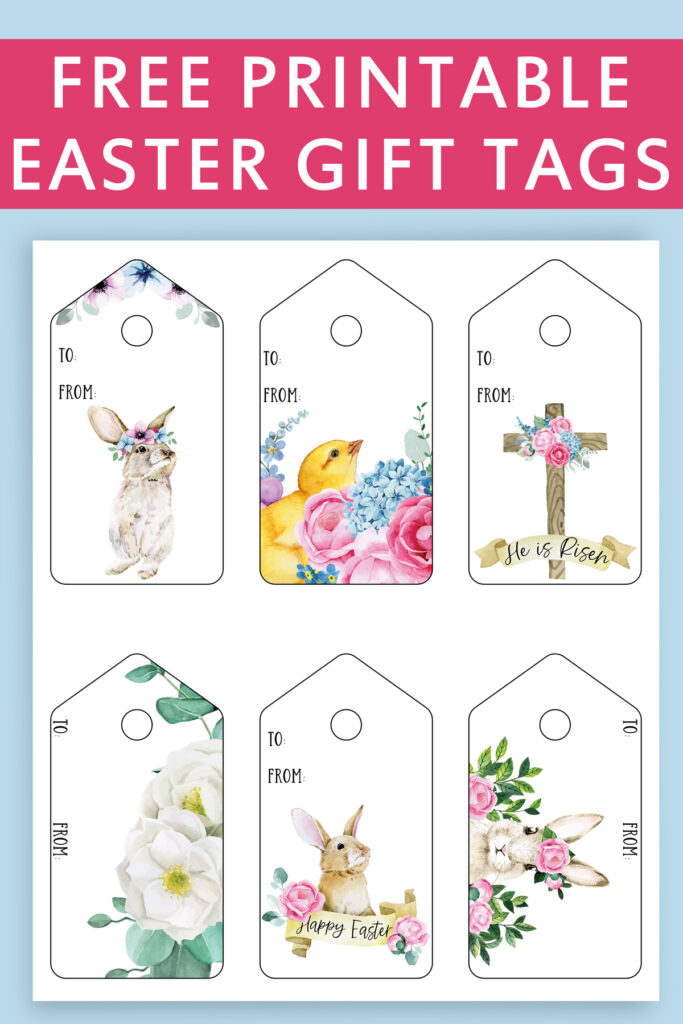 Pretty Easter Gift Tags Printable - Free Download