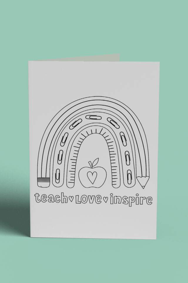 10 Free Printable Teacher Appreciation Cards to Color