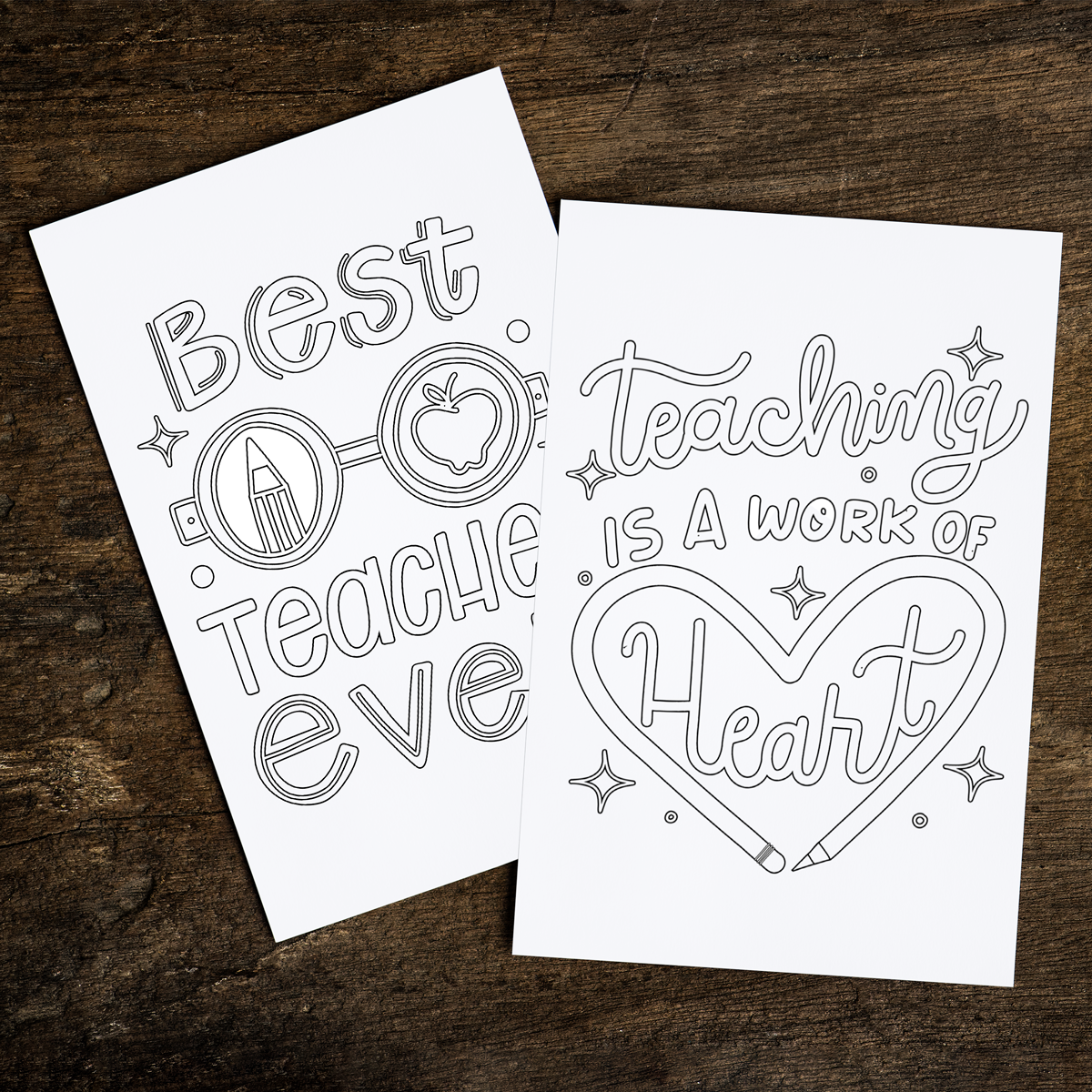 10 Free Printable Teacher Appreciation Cards to Color
