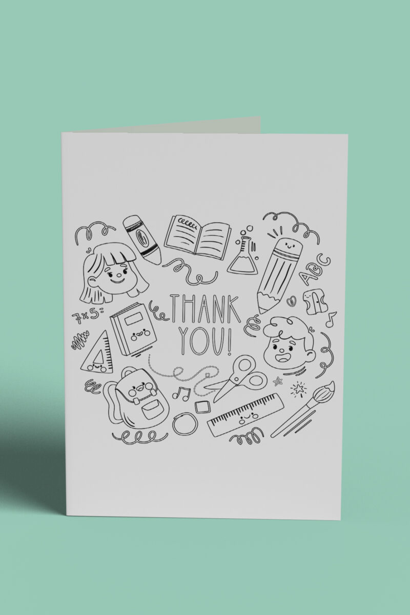10 Free Printable Teacher Appreciation Cards to Color