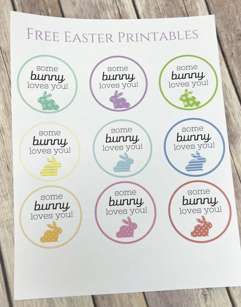35 Free Printable Easter Tags: Cute and Unique Designs