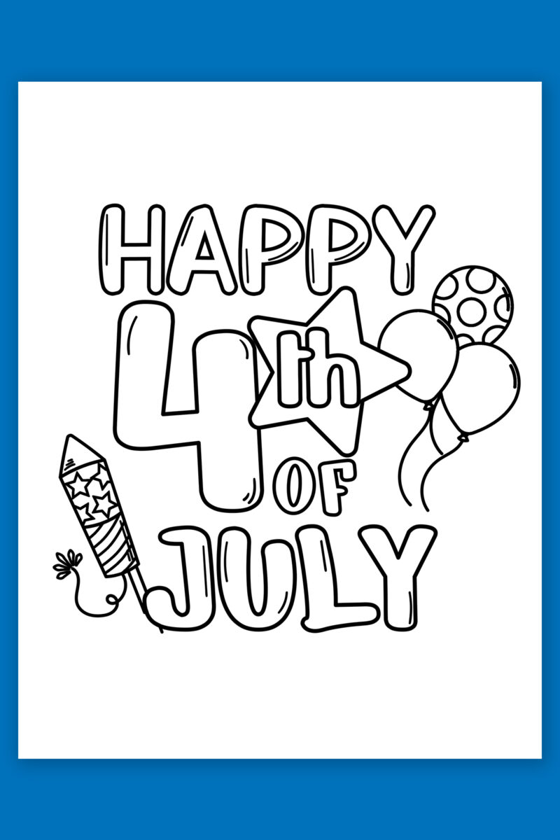 4th of July Coloring Pages Free Printables Instant Download