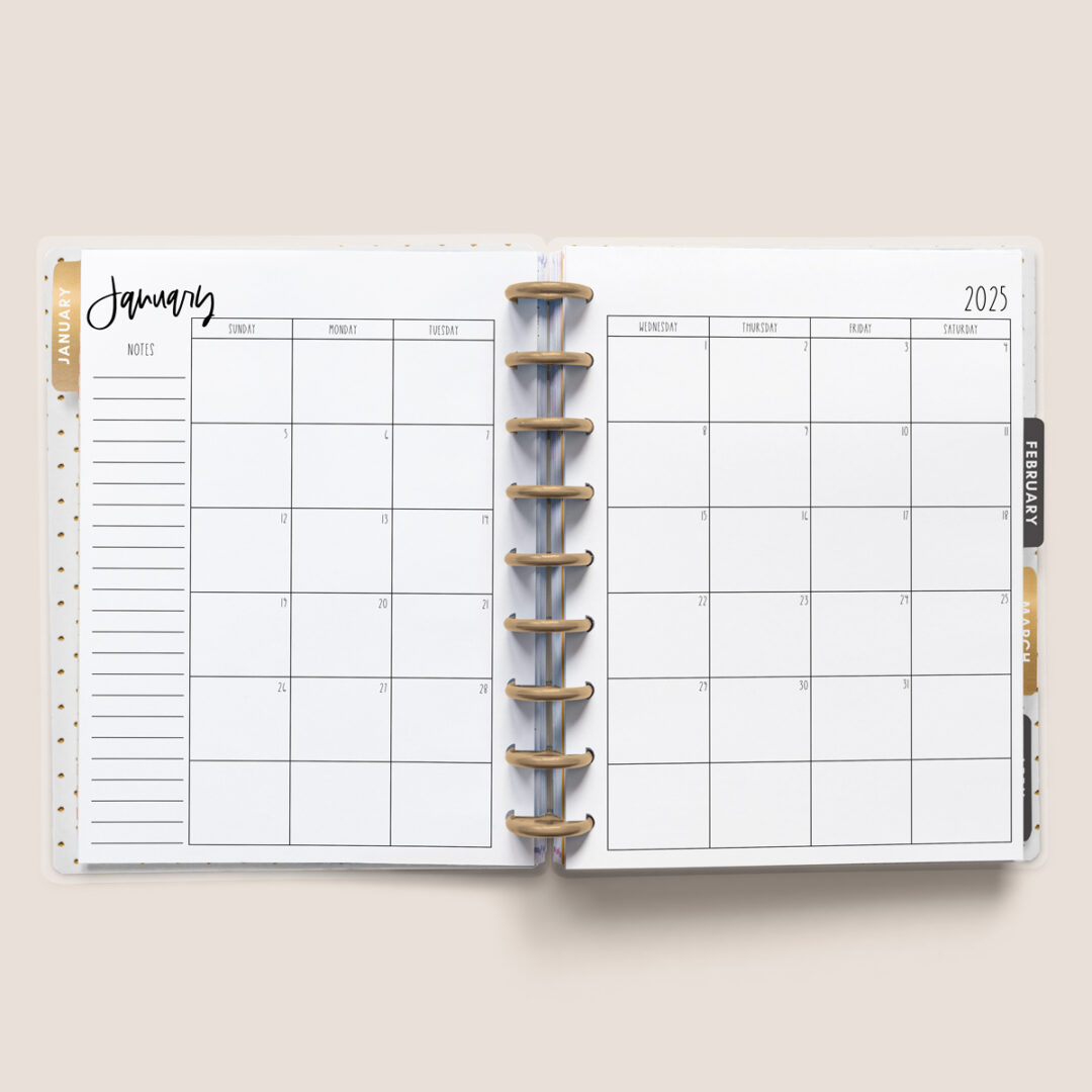 Free 2-Page Calendar Template: 2025 & Undated Monthly Pages