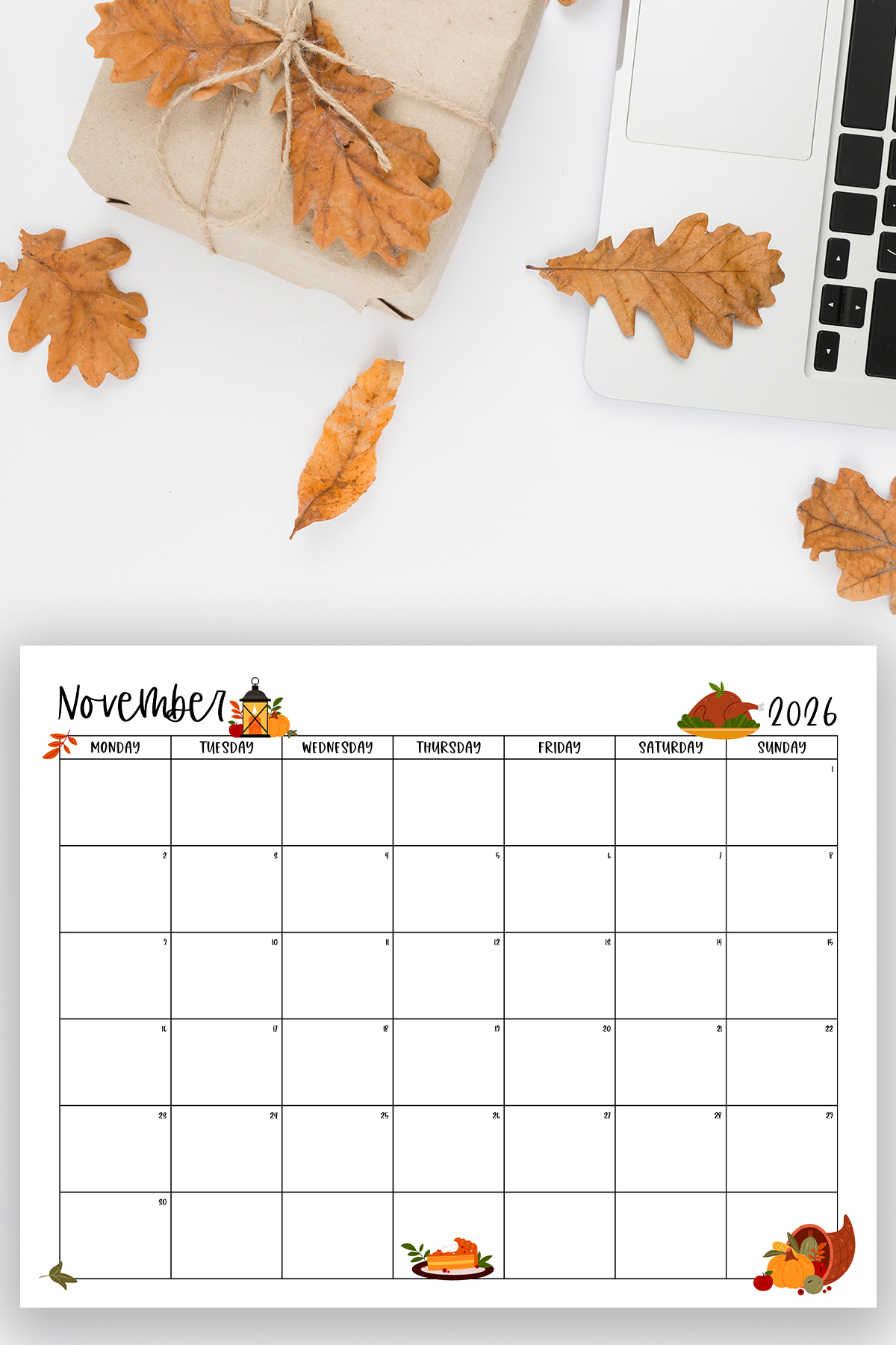 printable-calendar-starting-with-monday-sunday-11-Nov - Mom Envy