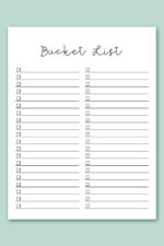 Free Bucket List Printable Templates (summer, travel, etc)