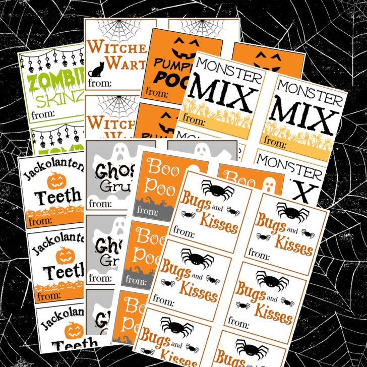Free Printable Halloween Gift Tags: Various Design Options