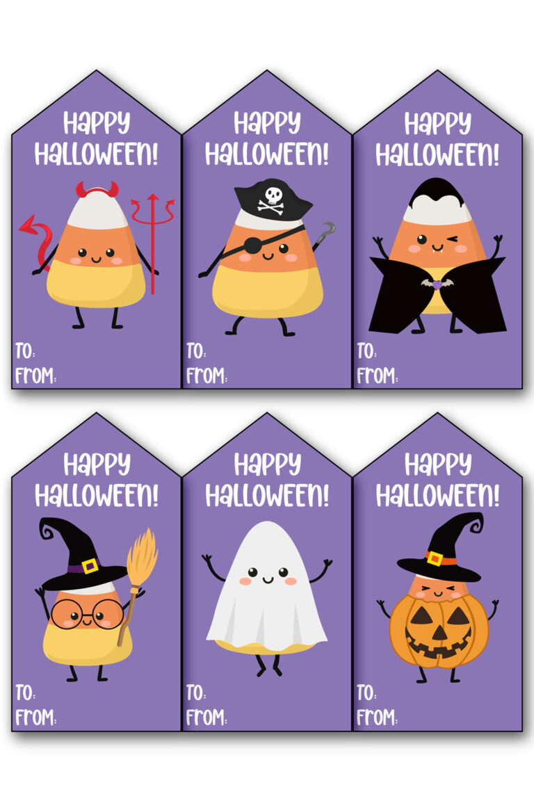 102 Free Printable Happy Halloween Gift Tags in One Download