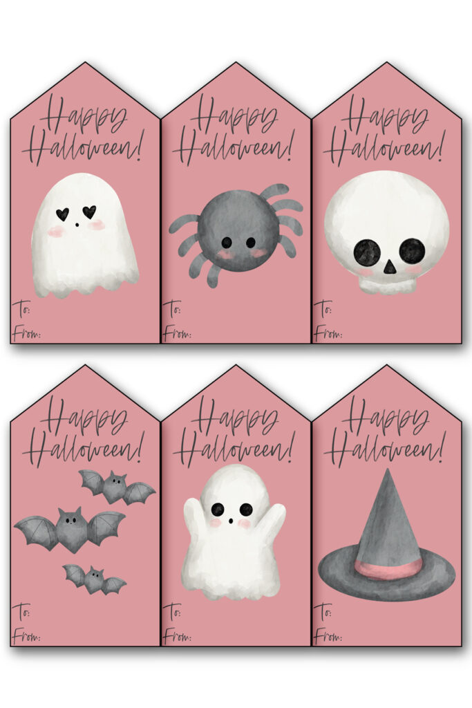 102 Free Printable Happy Halloween Gift Tags in One Download