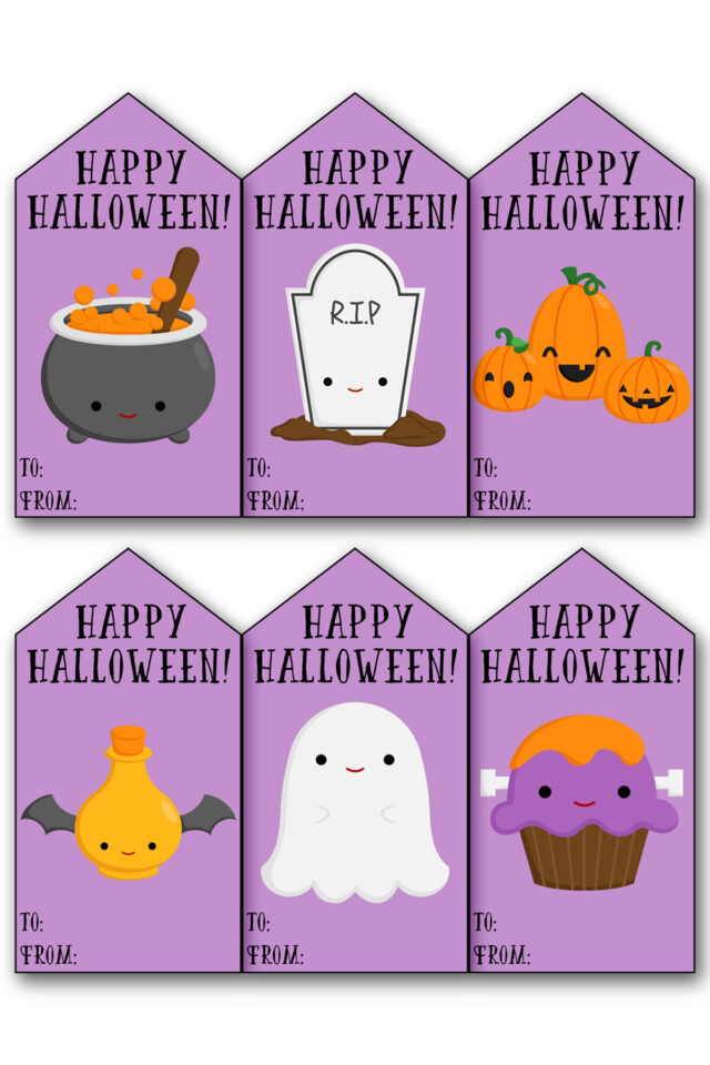 102 Free Printable Happy Halloween Gift Tags in One Download