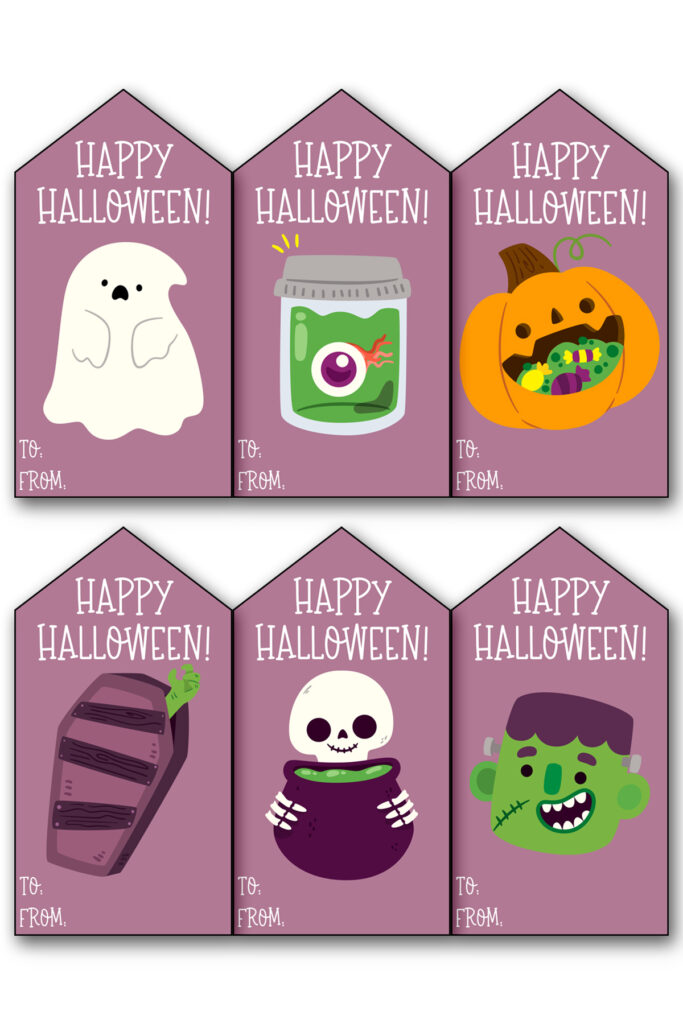 102 Free Printable Happy Halloween Gift Tags in One Download