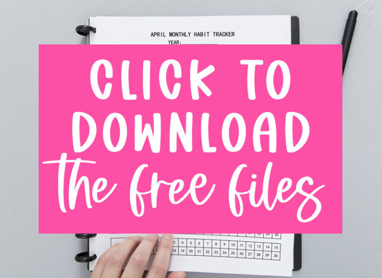 Free Printable Habit Tracker Set: 30, 31, 28, & 29 day