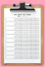 Free Printable Habit Tracker Set: 30, 31, 28, & 29 day