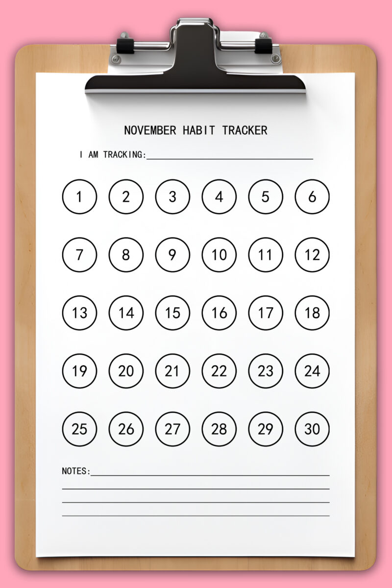 Free Printable Habit Tracker Set: 30, 31, 28, & 29 day