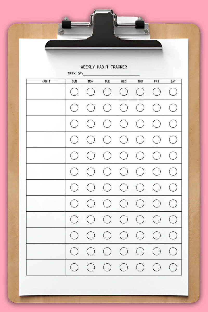 Free Printable Habit Tracker Set: 30, 31, 28, & 29 day