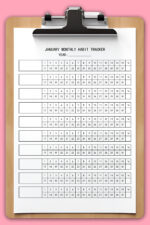 Free Printable Habit Tracker Set: 30, 31, 28, & 29 day
