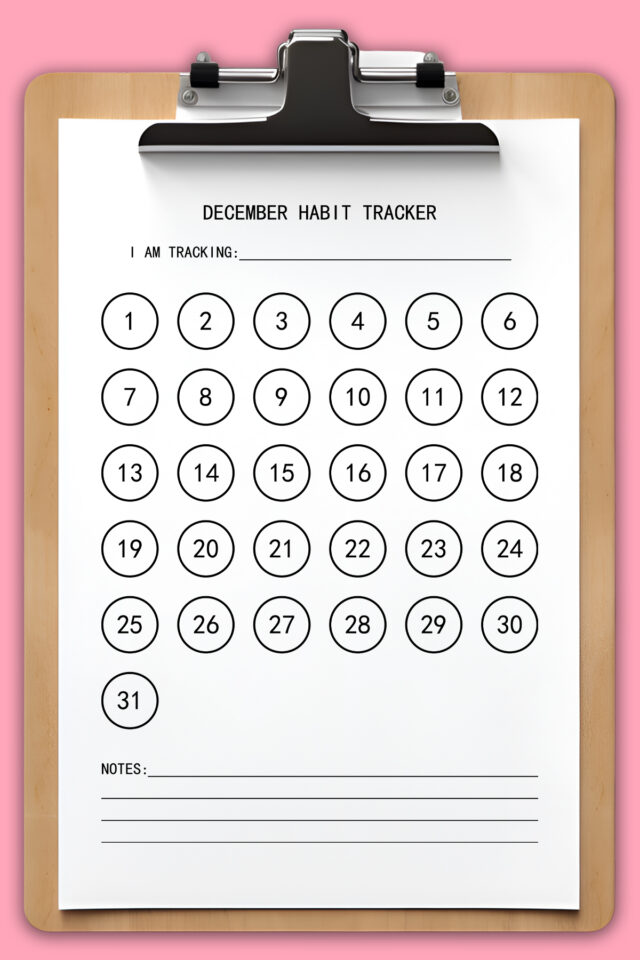 Free Printable Habit Tracker Set: 30, 31, 28, & 29 day