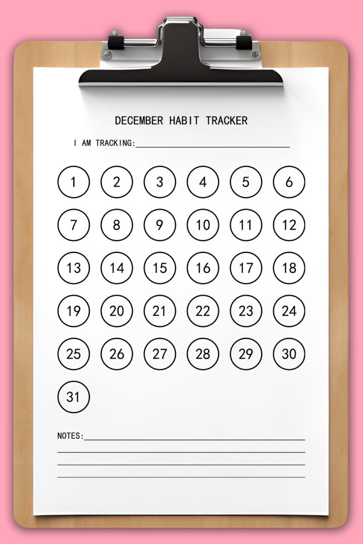 Free Printable Habit Tracker Set: 30, 31, 28, & 29 day