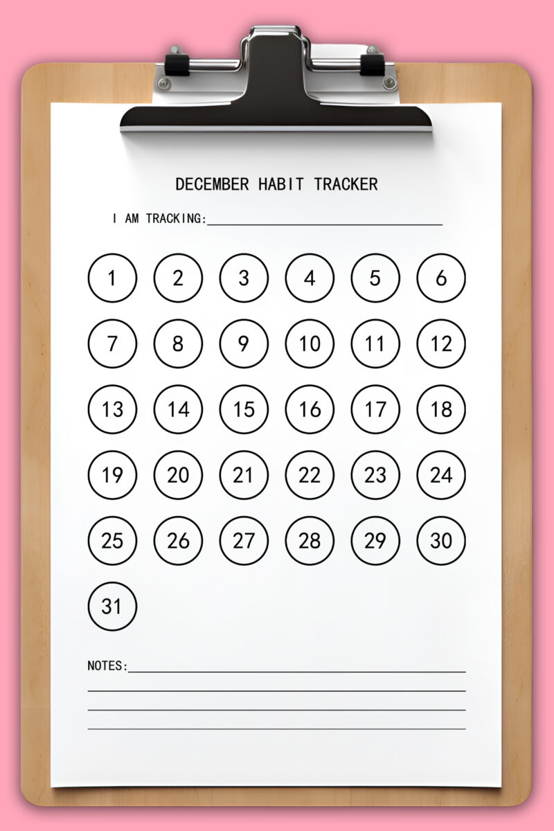 Free Printable Habit Tracker Set: 30, 31, 28, & 29 day