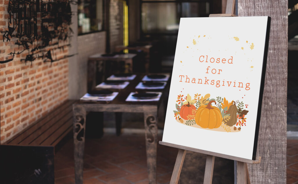 Free-Printable-Closed-for-Thanksgiving-Sign-Restaurant - Mom Envy