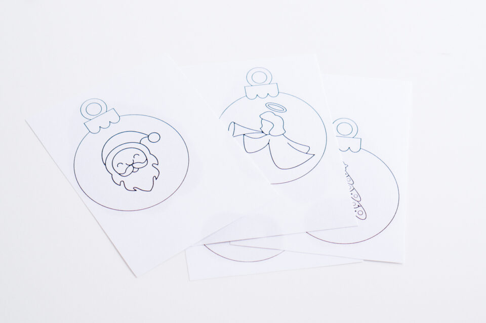 Free Printable Christmas Ornaments for Coloring