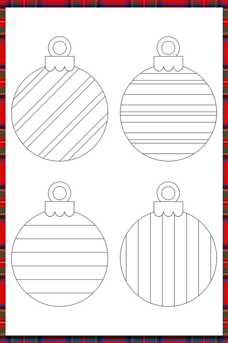 Free Printable Christmas Ornaments for Coloring