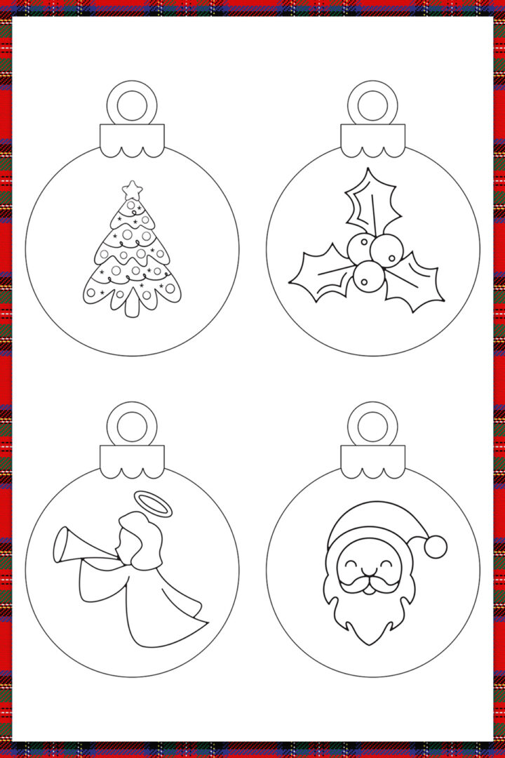 Free Printable Christmas Ornaments for Coloring