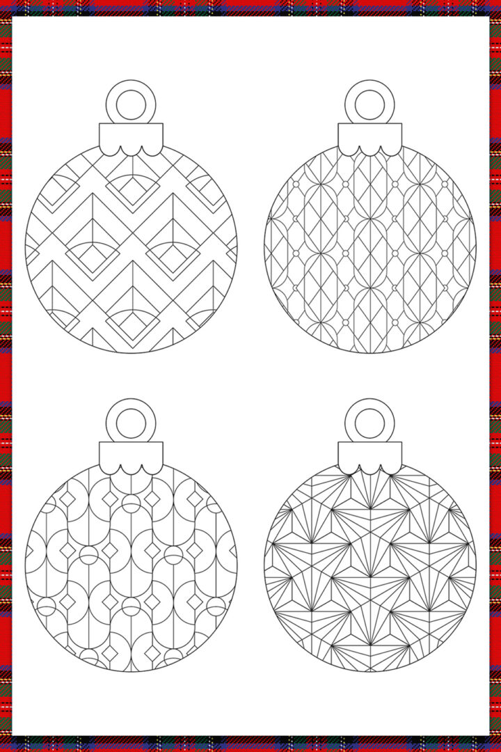 Free Printable Christmas Ornaments for Coloring