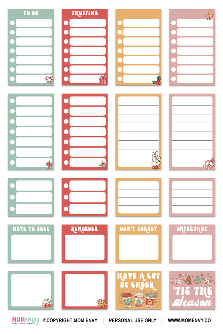 Free Digital & Printable Christmas Stickers Download
