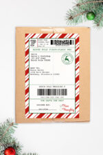 Free Customizable Elf on the Shelf Mailing Label