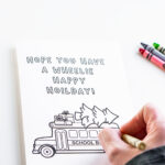 25 Free Printable Christmas Cards to Color for Kids