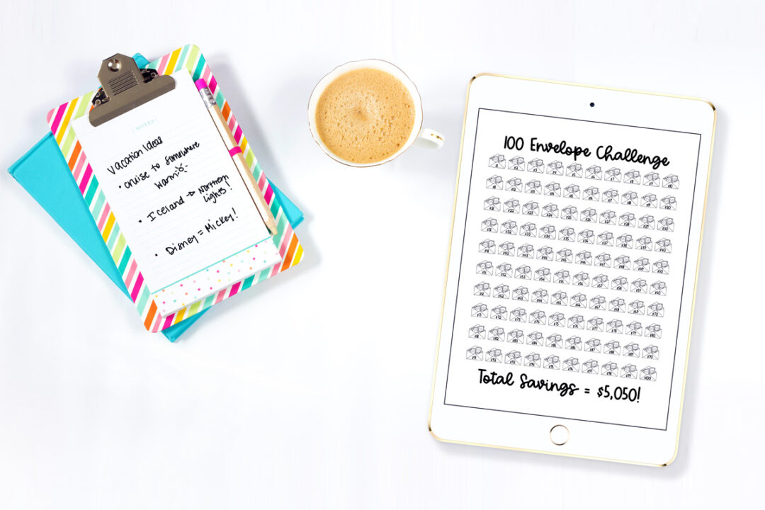 Free 100 Envelope Challenge Printable Chart to Save Money