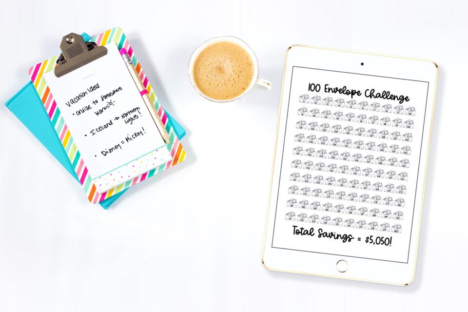 Free 100 Envelope Challenge Printable Chart to Save Money
