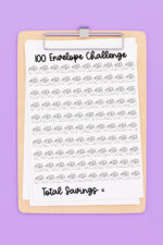 Free 100 Envelope Challenge Printable Chart to Save Money
