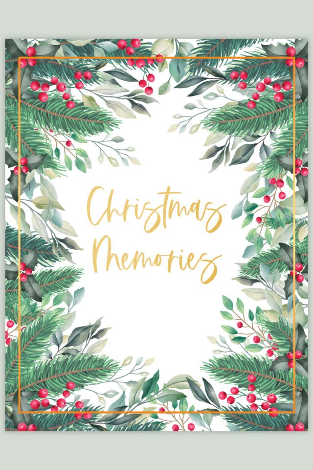 Free Printable Christmas Memory Book and Keepsake Journal