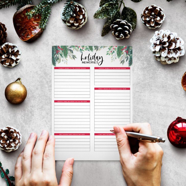 Free Printable Christmas Memory Book and Keepsake Journal