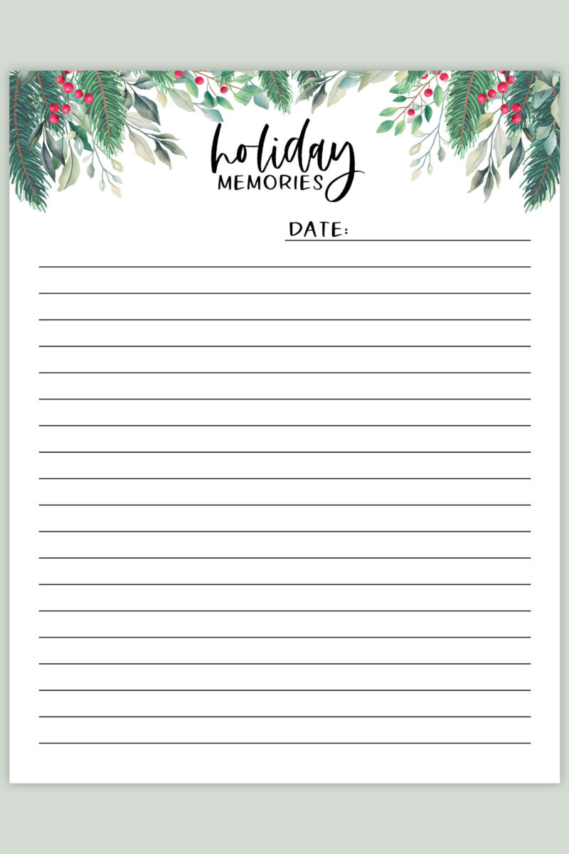 Free Printable Christmas Memory Book and Keepsake Journal