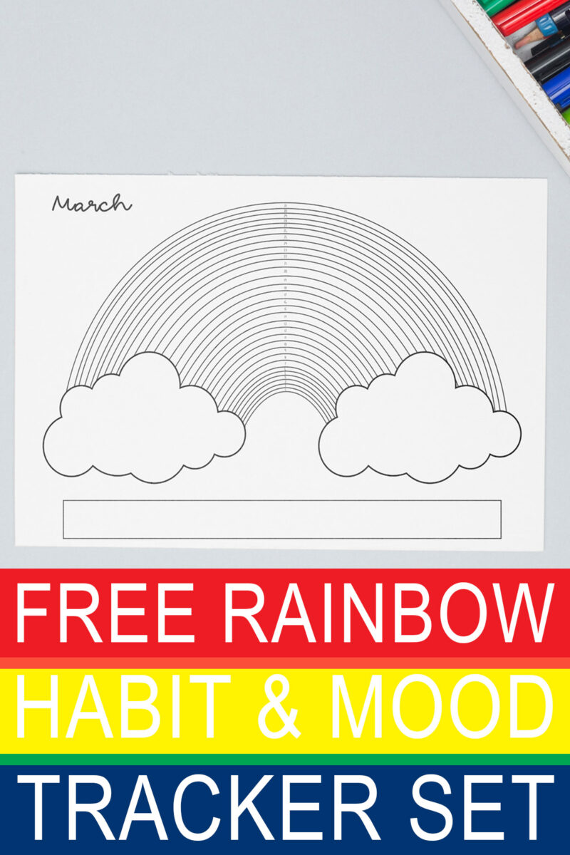 Free Rainbow Mood and Habit Tracker Printables