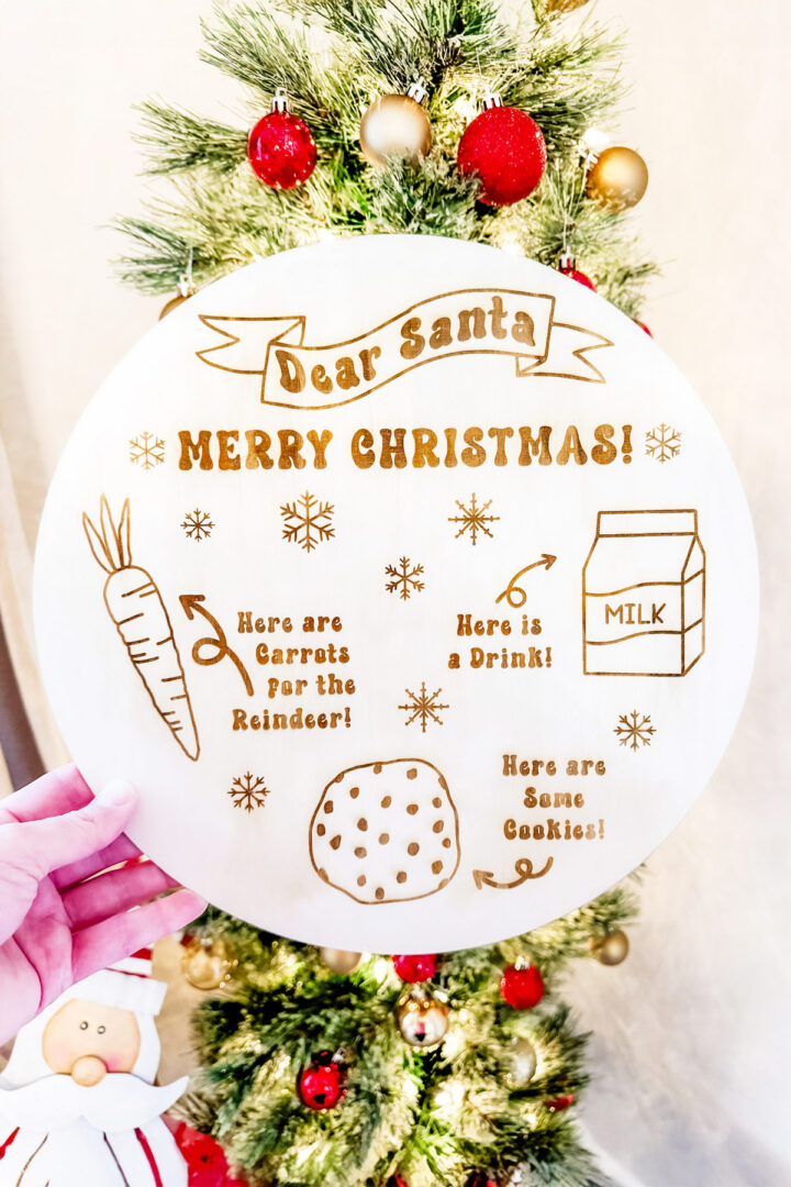 Free Santa Milk & Cookies Tray SVG Files for Laser & Cricut