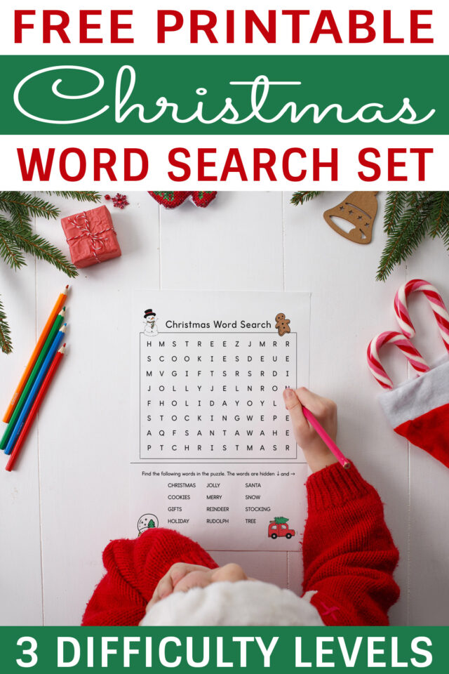 Free Christmas Word Find Printable Set - Instant Download