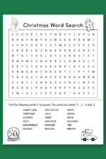 Free Christmas Word Find Printable Set - Instant Download
