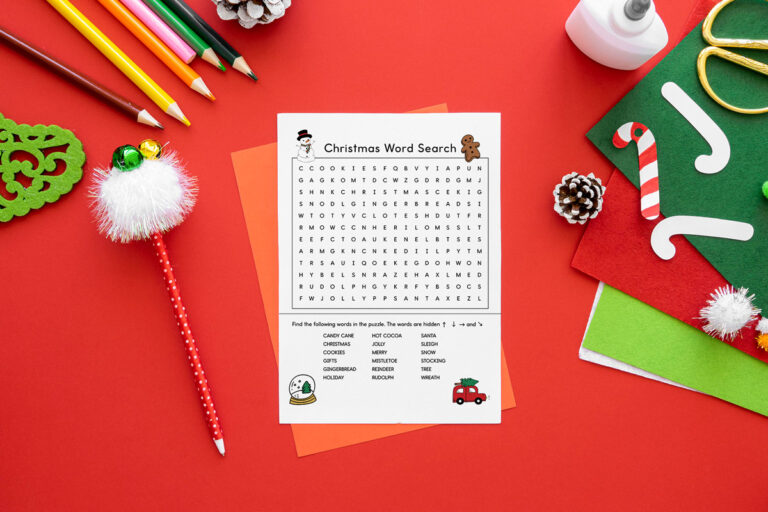 Free Christmas Word Find Printable Set - Instant Download