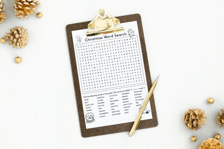 Free Christmas Word Find Printable Set - Instant Download