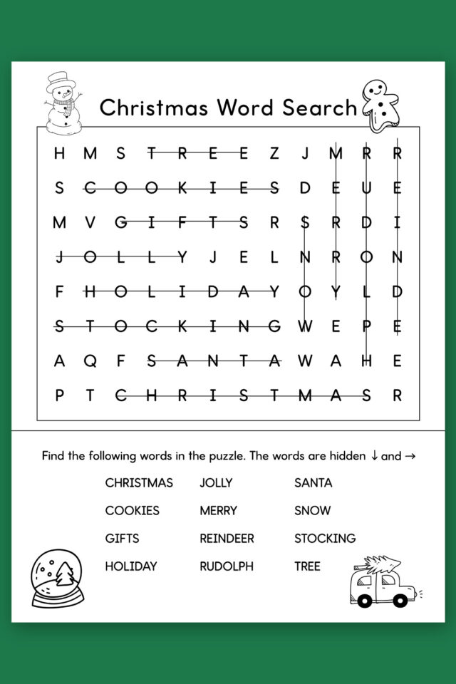 Free Christmas Word Find Printable Set - Instant Download