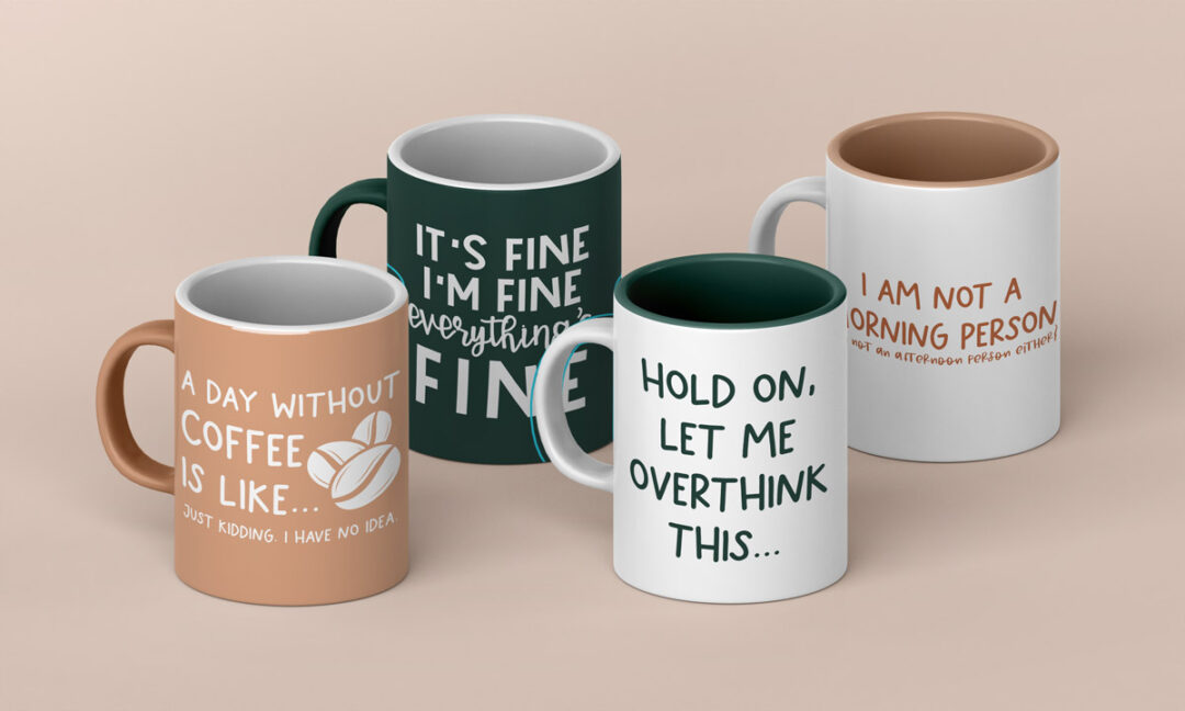 Free SVG Set of Coffee Mug Quotes: Cricut, Silhouette, & More